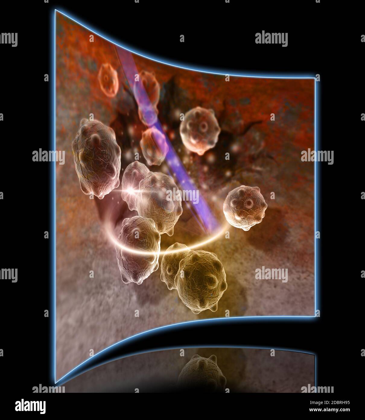 cancer cell made in 3d software Stock Photo - Alamy