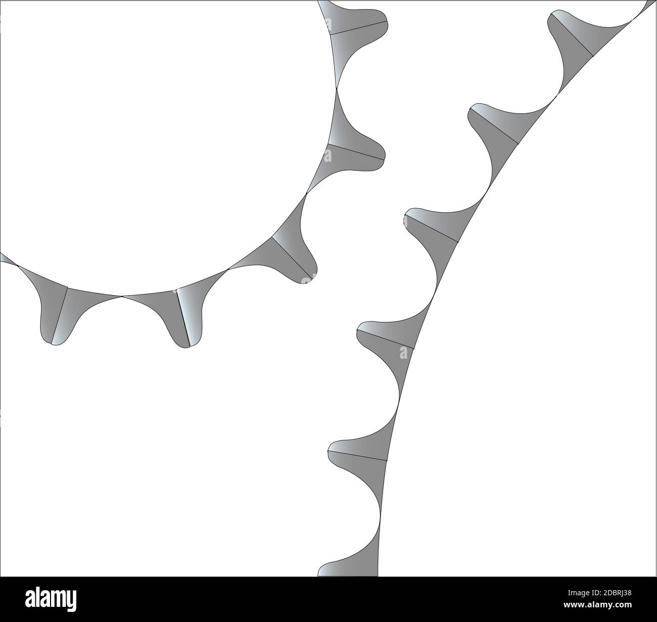 Teeth on a bicycle cog isolated over a white background Stock Photo - Alamy