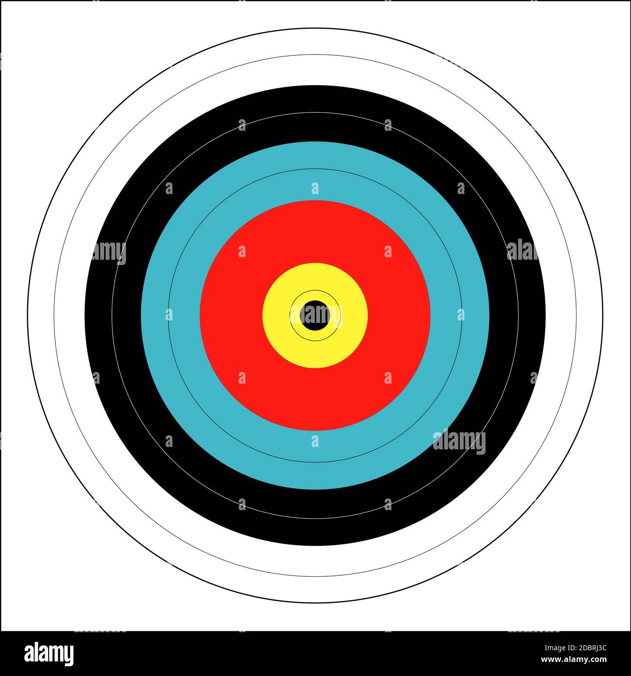 A typical bulls eye target isolated on a white background Stock Photo ...