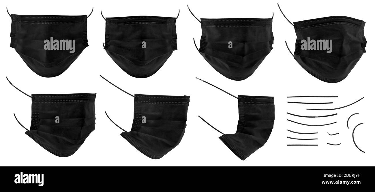 Ear loop mask Black and White Stock Photos & Images - Alamy