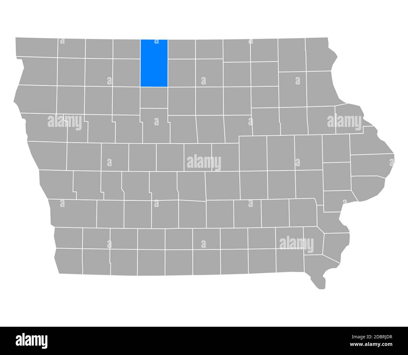 Map of Kossuth in Iowa Stock Photo - Alamy