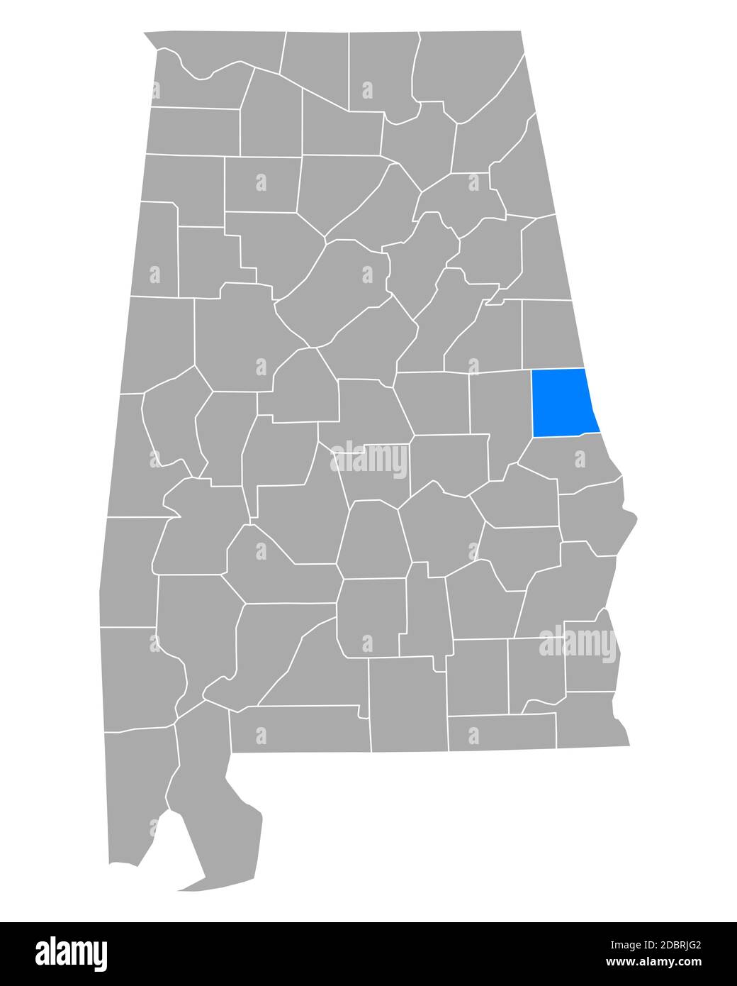 Map of Chambers in Alabama Stock Photo - Alamy