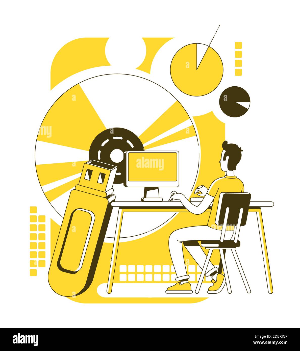 Desktop metaphor background Cut Out Stock Images & Pictures - Alamy