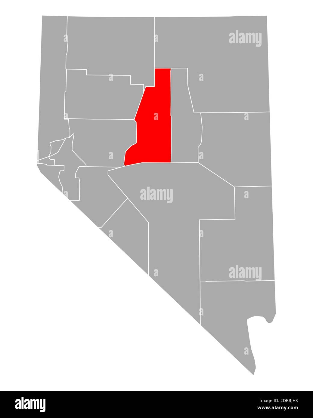 Map of Lander in Nevada Stock Photo - Alamy