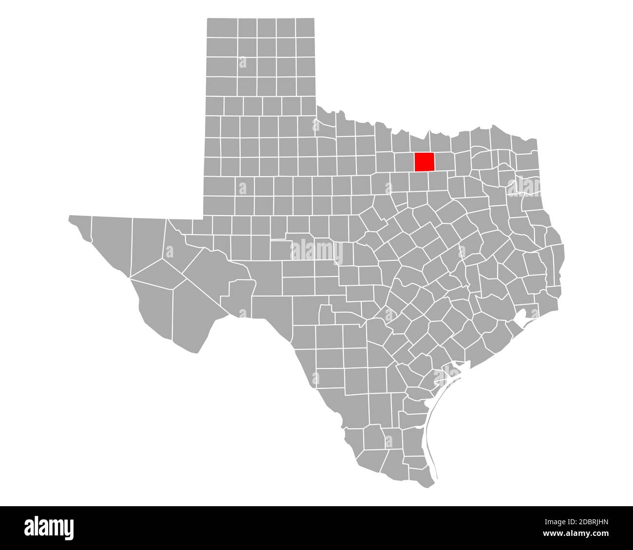 Map of Denton in Texas Stock Photo - Alamy