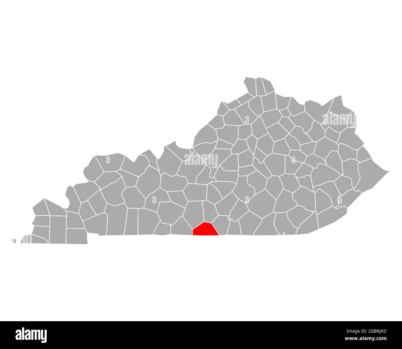Map of Monroe in Kentucky Stock Photo - Alamy