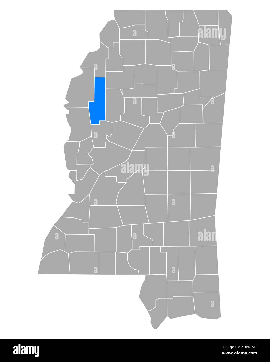 Map of Sunflower in Mississippi Stock Photo - Alamy