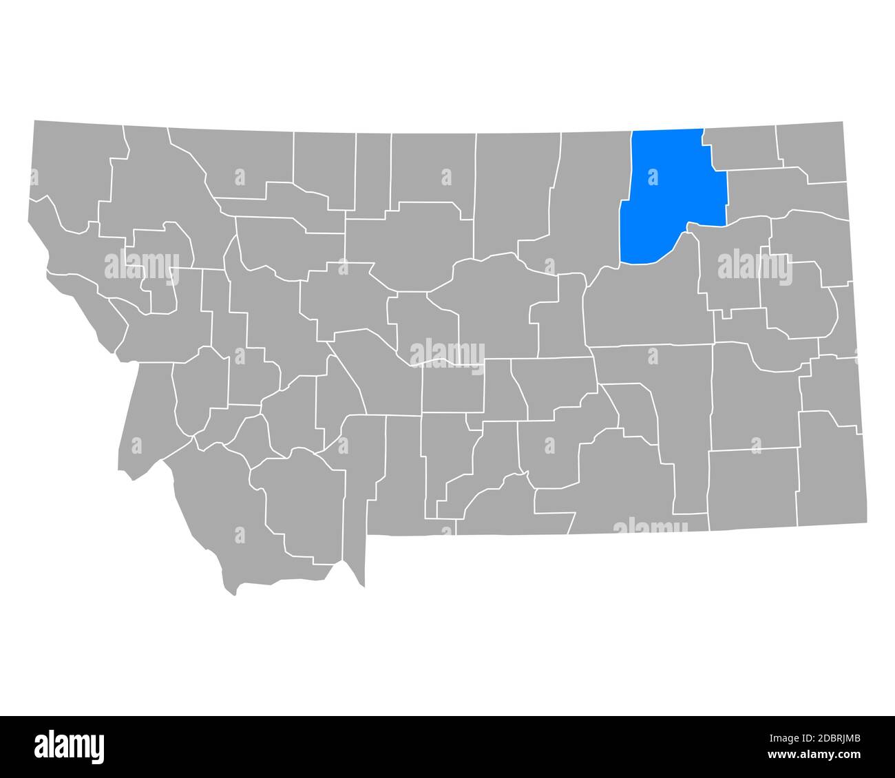 Map of Valley in Montana Stock Photo - Alamy