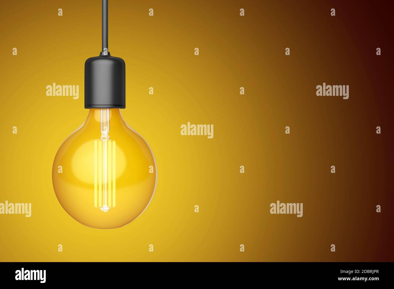 Decorative LED light bulb on warm background Stock Photo - Alamy