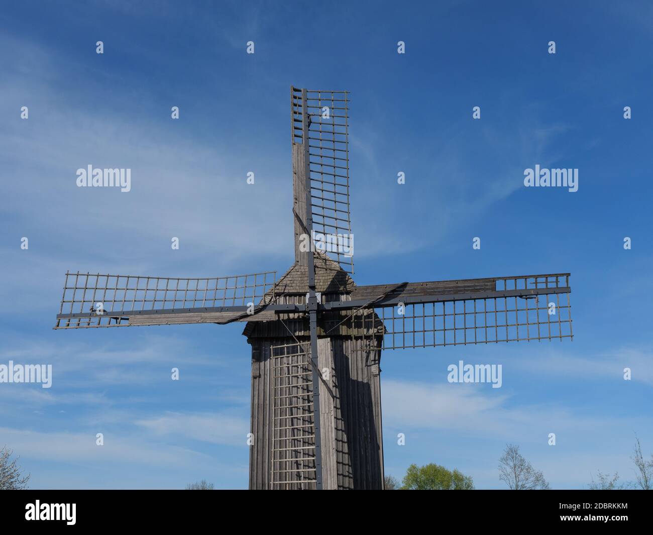 old windmill in the german muensterland Stock Photo - Alamy