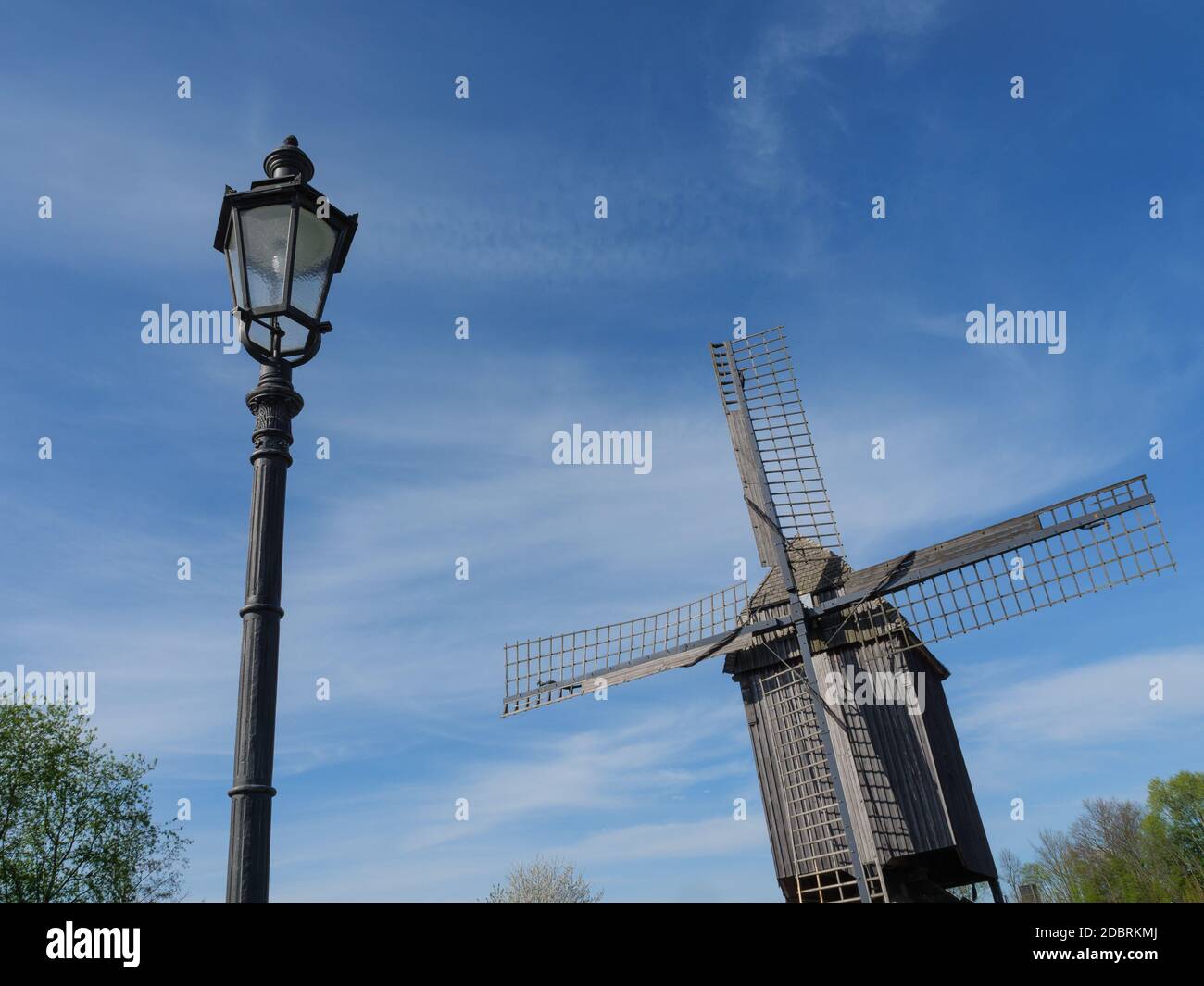 old windmill in the german muensterland Stock Photo - Alamy