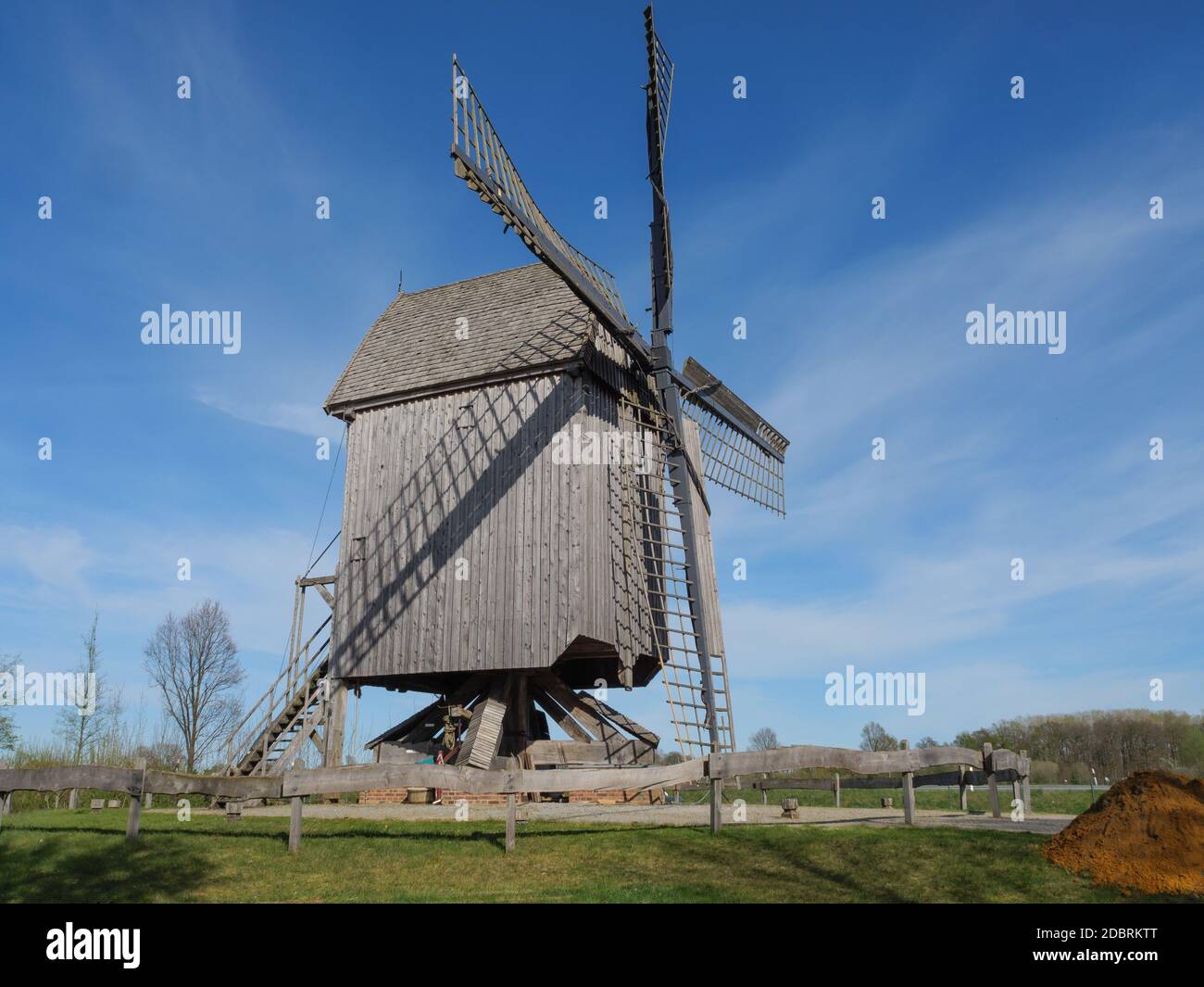 old windmill in the german muensterland Stock Photo - Alamy