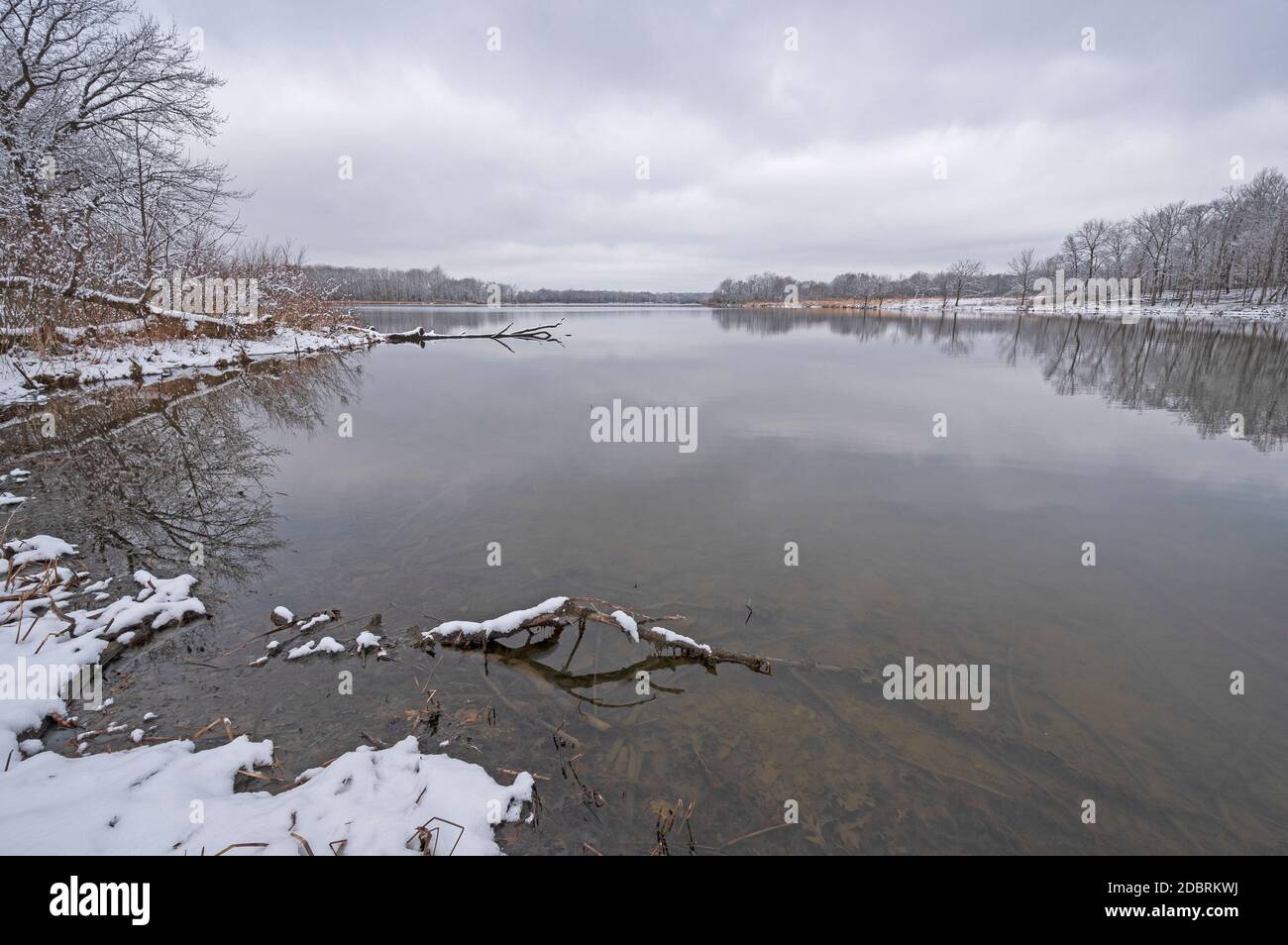 Calm Waters After an Early Spring Snow in the Ned Brown Preserve in ...