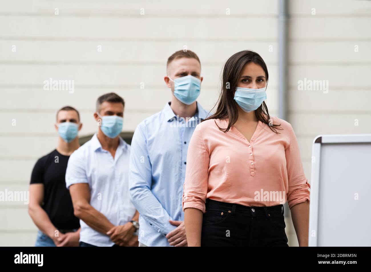 Unemployed people line mask hi-res stock photography and images - Alamy