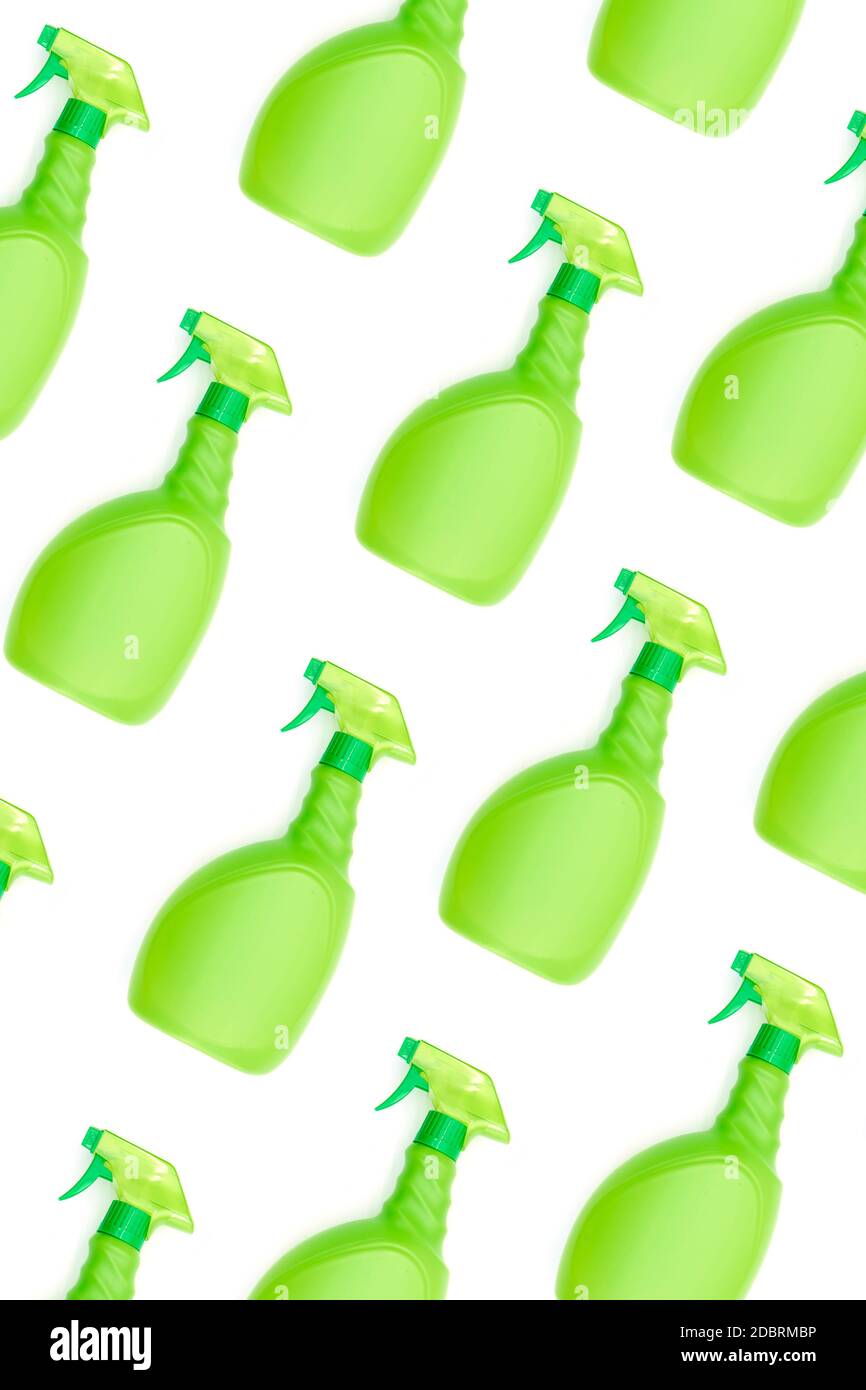 A studio photo of a green spray bottle Stock Photo - Alamy