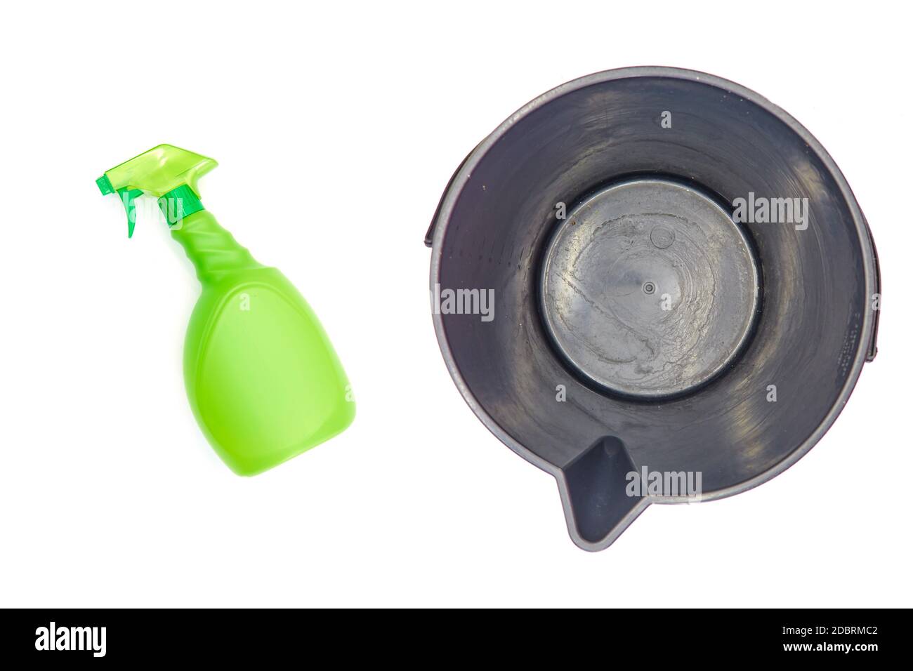 A studio photo of a green spray bottle Stock Photo - Alamy