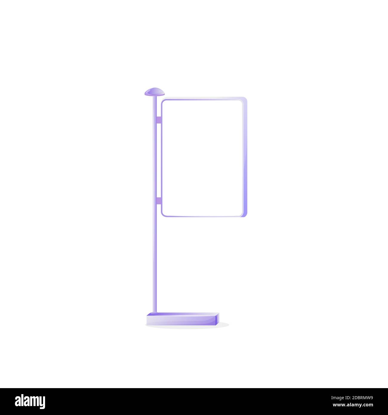 Urban vector advert board sign illustration. Metal stand for placard ...