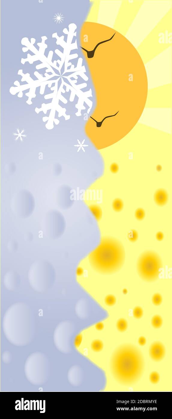 A Summer to Winter transition scene Stock Photo - Alamy