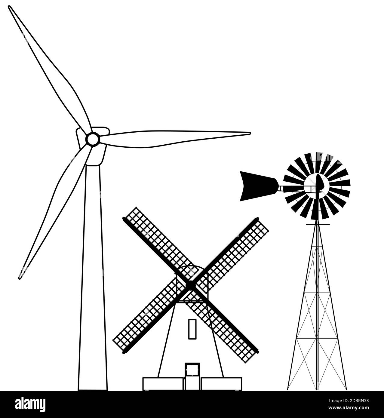 Water Windmill Drawing