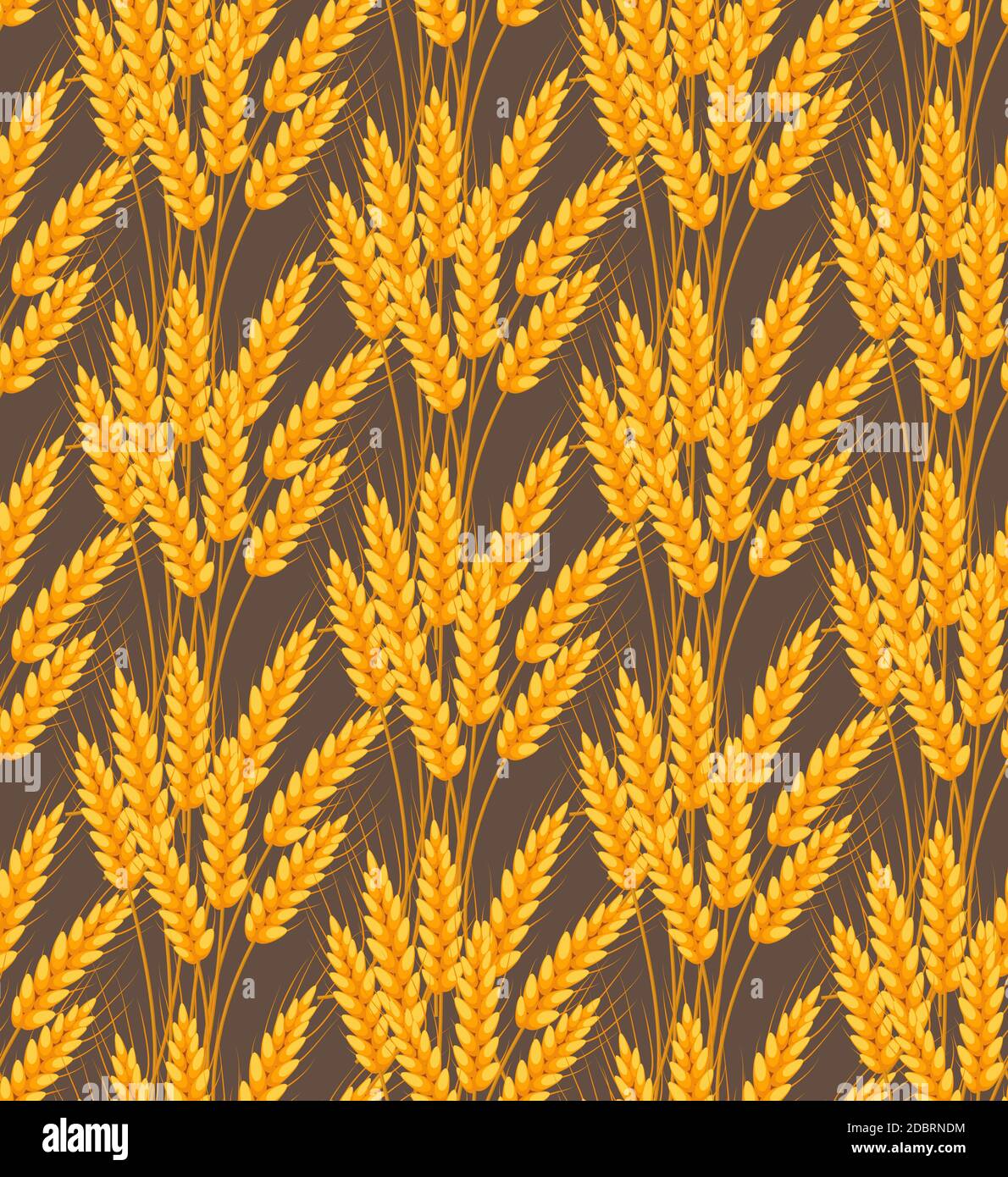 Wheat seamless pattern. Spikelets repeating texture, endless background ...