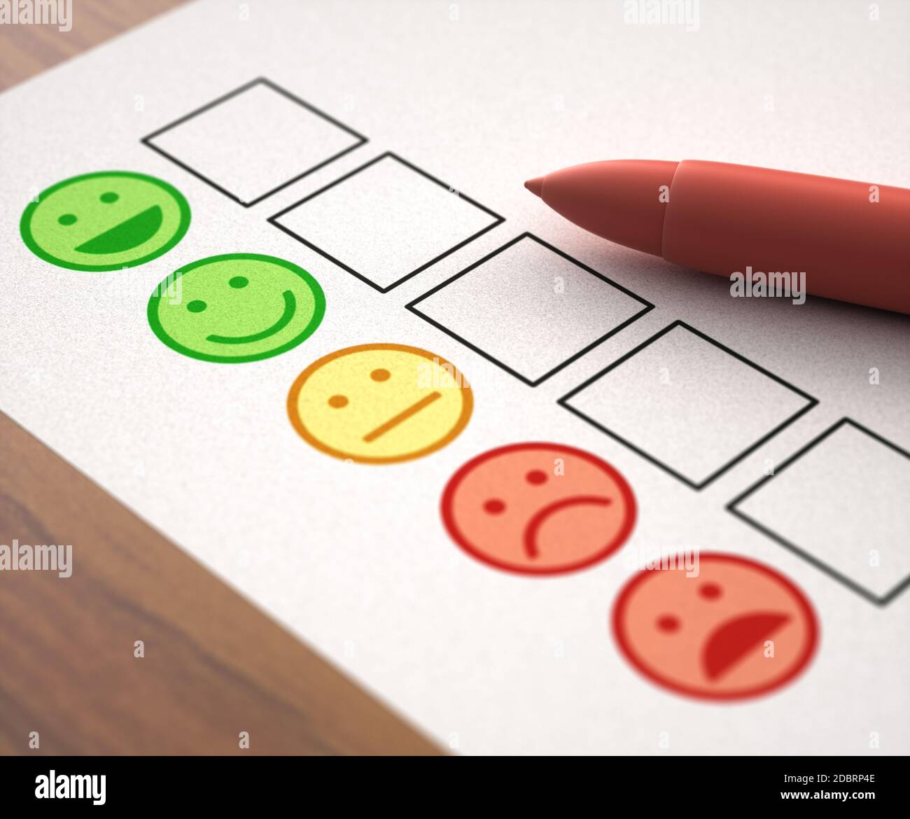 Check mark on customer service satisfaction. Check box concept of ...