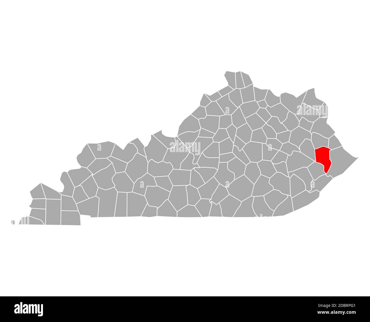 Map of Floyd in Kentucky Stock Photo - Alamy