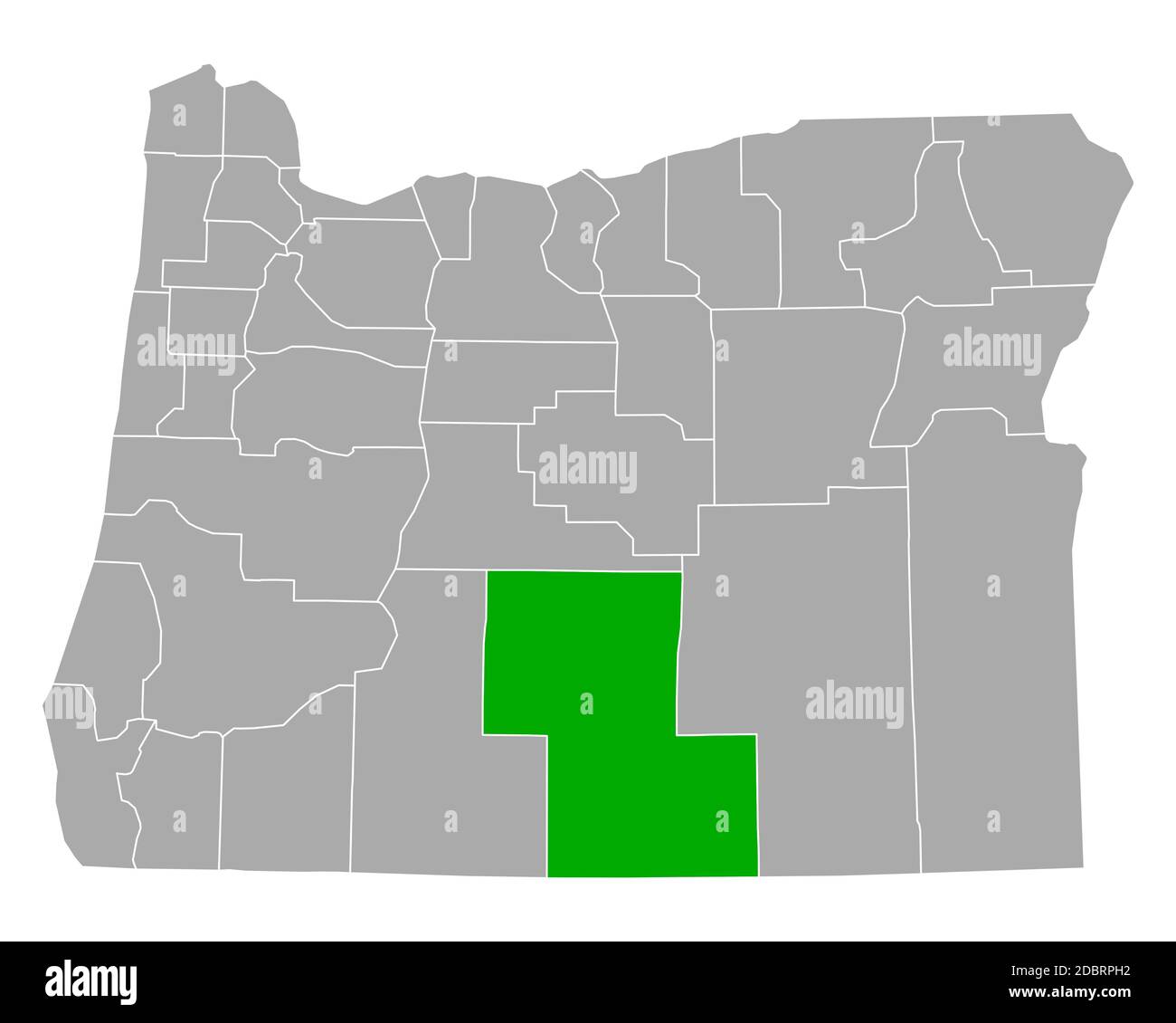 Map of Lake in Oregon Stock Photo - Alamy