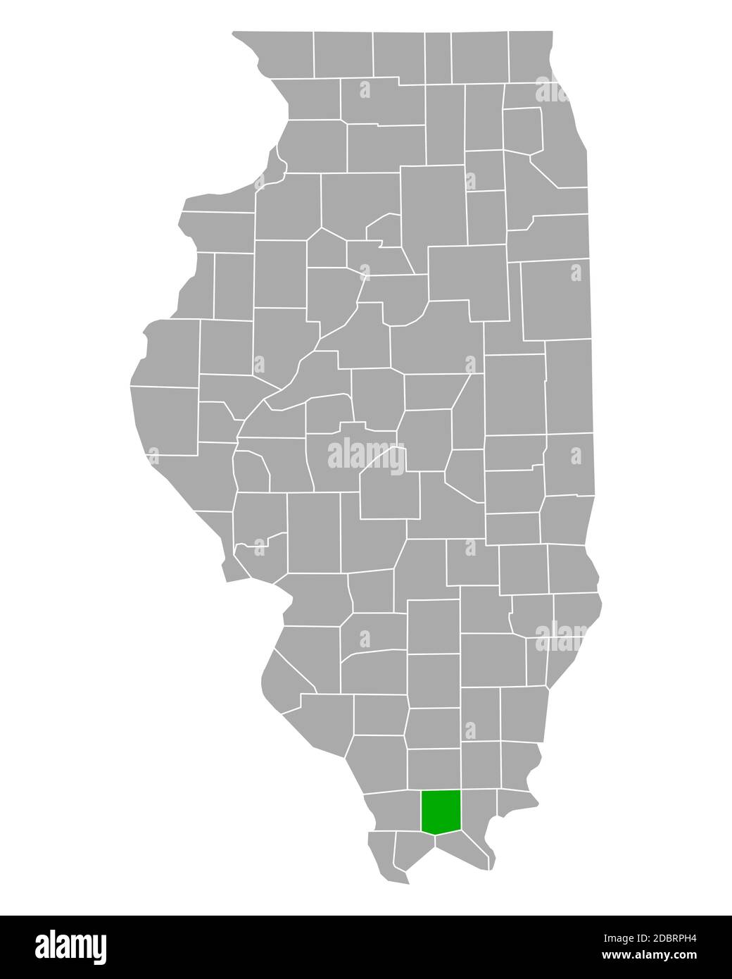 Map of Johnson in Illinois Stock Photo - Alamy
