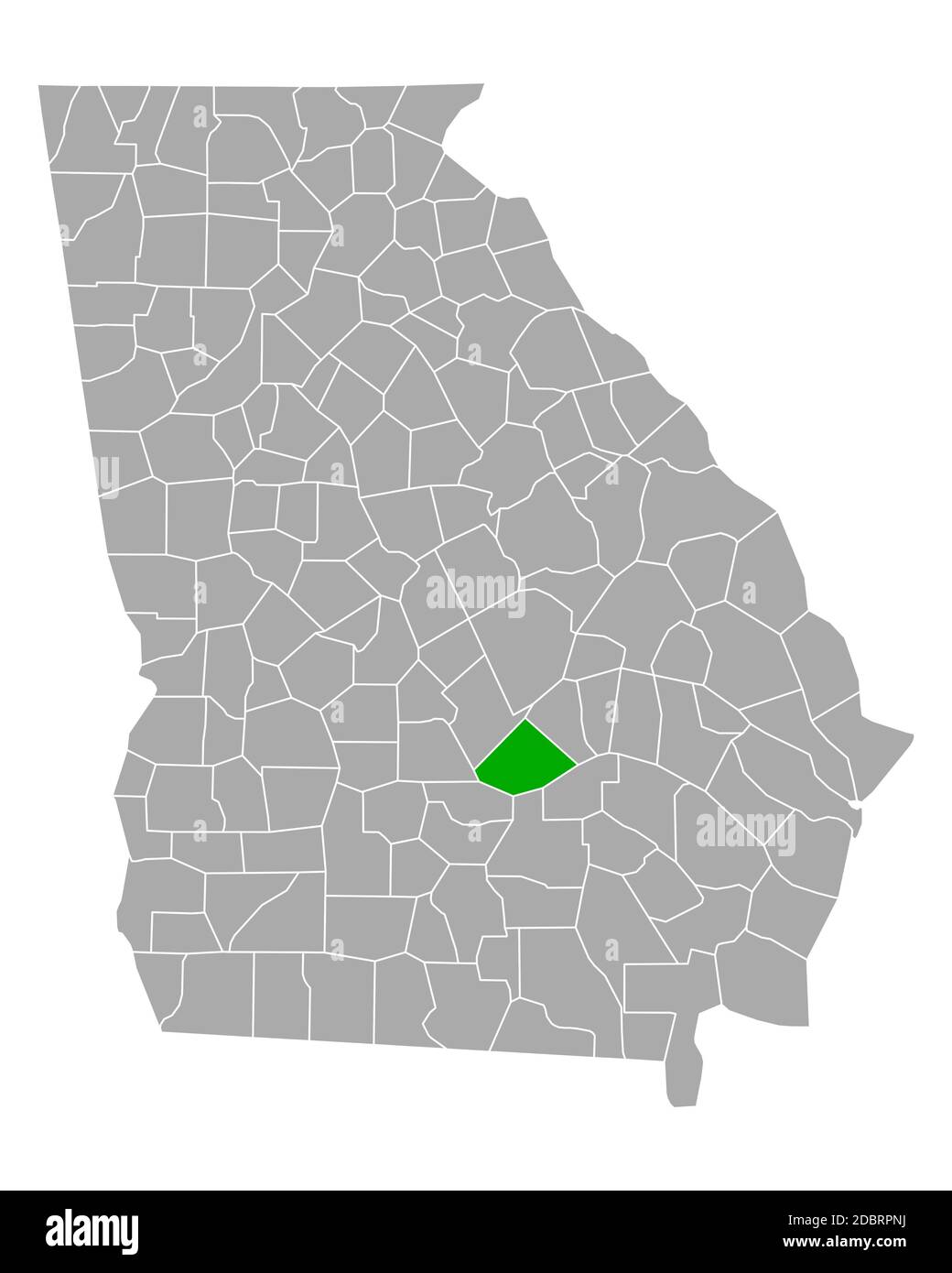 Map of Telfair in Georgia Stock Photo - Alamy
