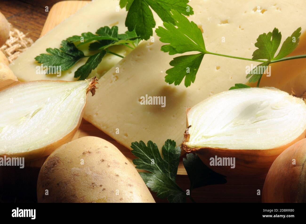 Ingredients for the preparation of the typical Friulian recipe of frico ...