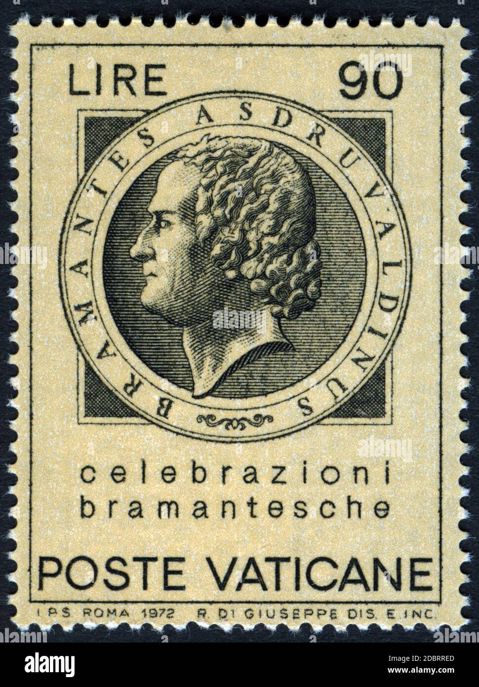Vatican City, postage stamp dedicated to Bramante Stock Photo - Alamy