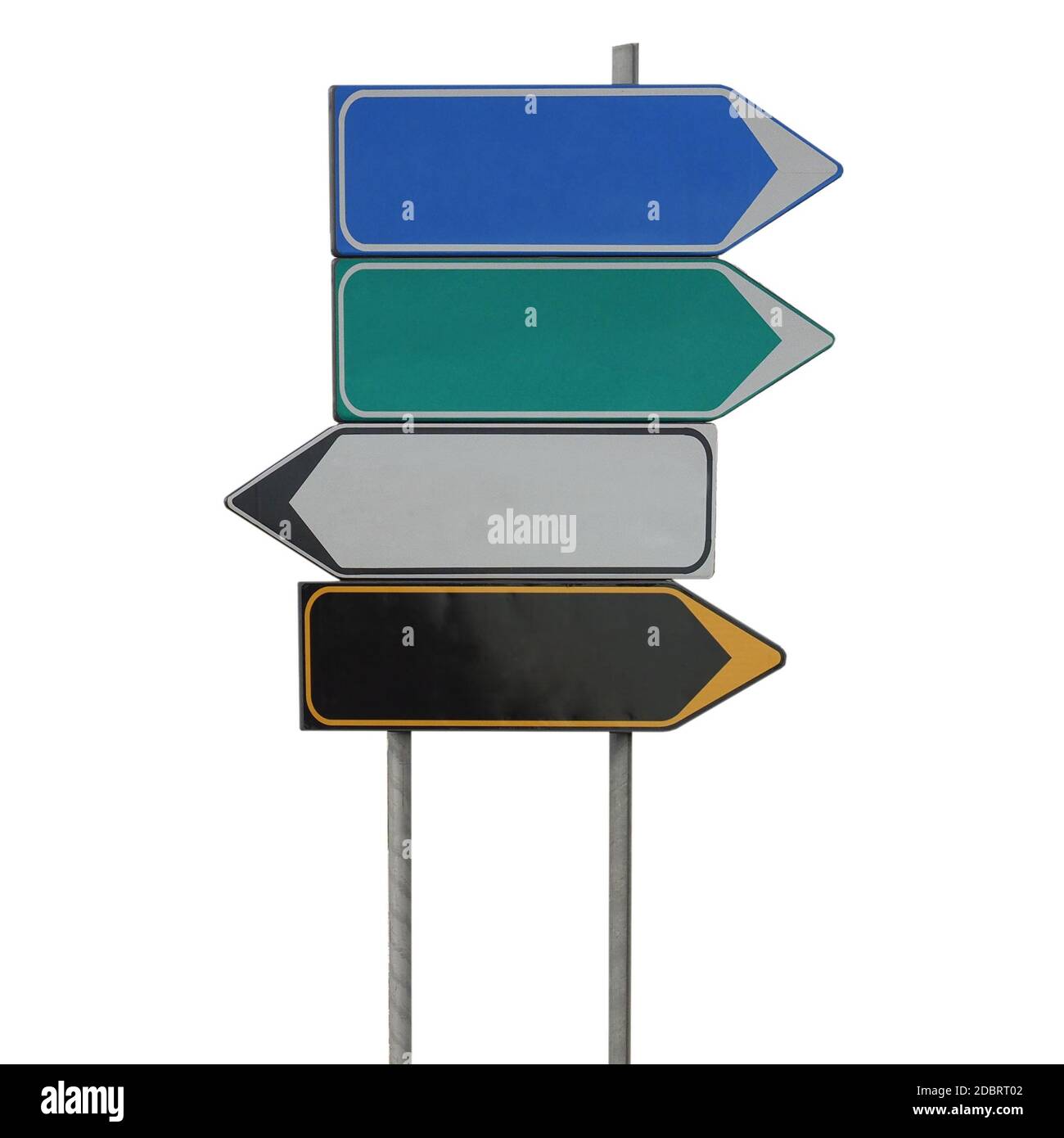 Blank Blue Road Signs