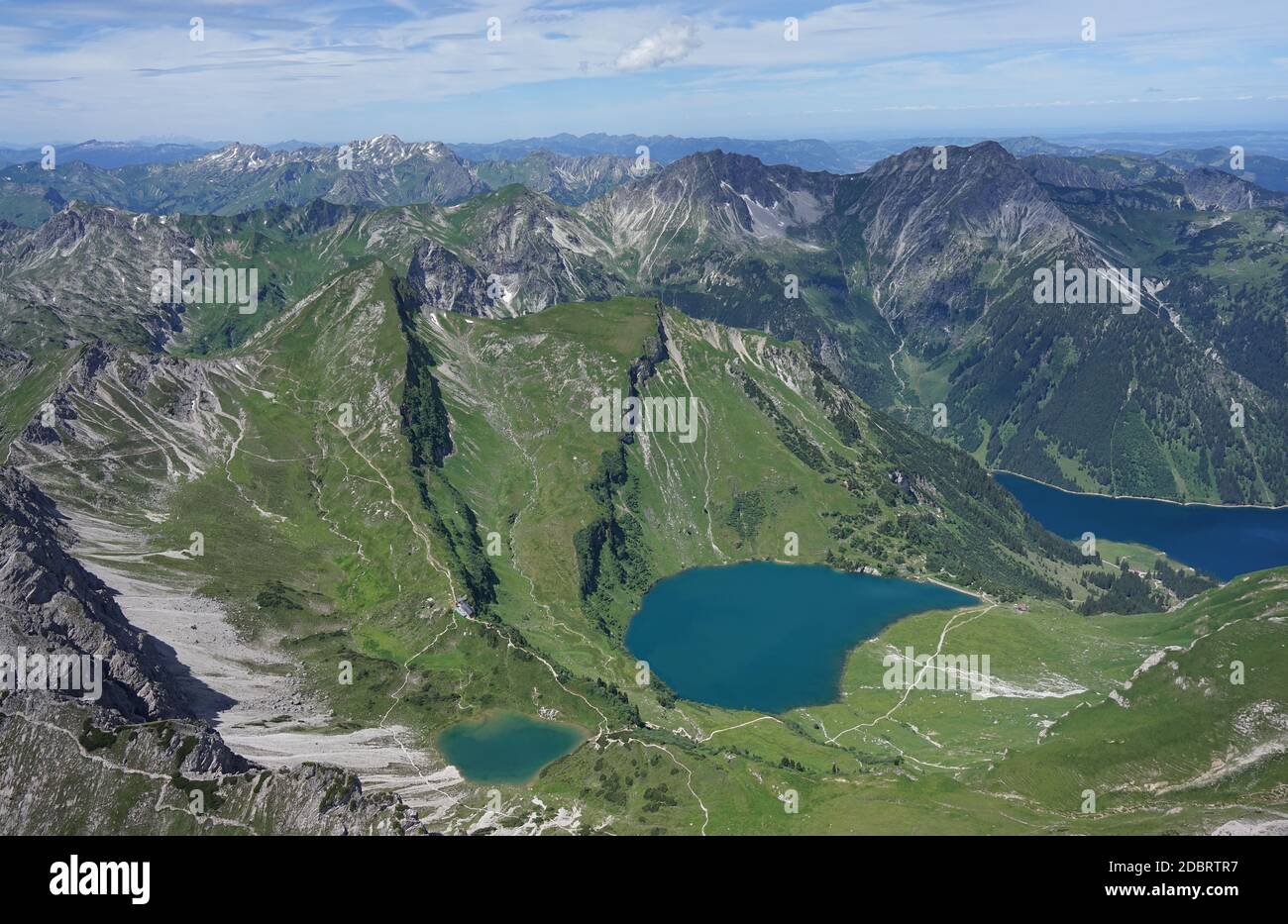 Aerial view of mountain lakes in Tyrol / Austria Stock Photo - Alamy