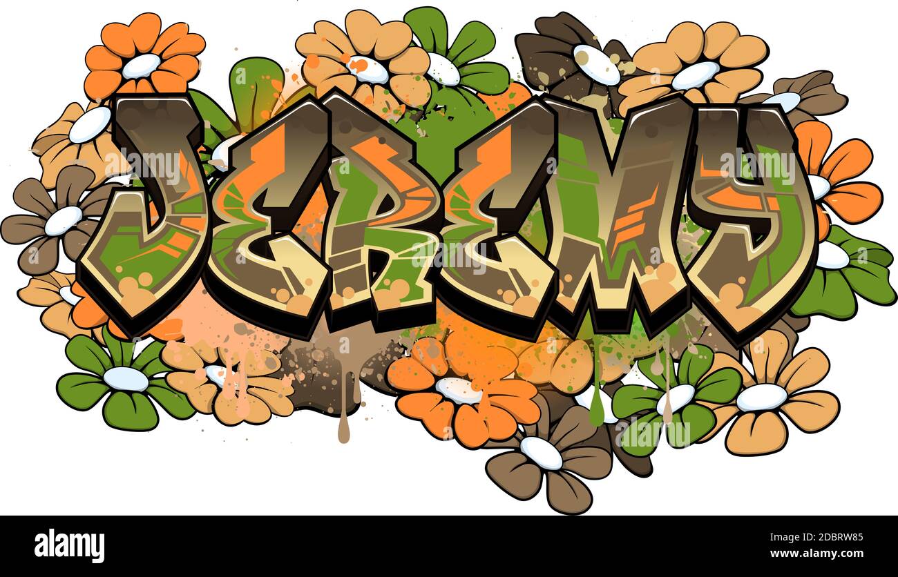 Jeremy. A cool Graffiti styled logotype design. Legible letters aimed ...