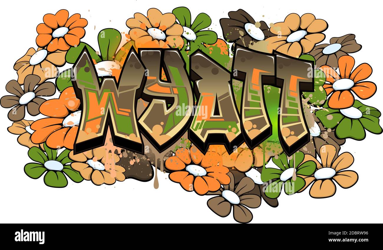 Wyatt. A cool Graffiti styled logotype design. Legible letters aimed ...