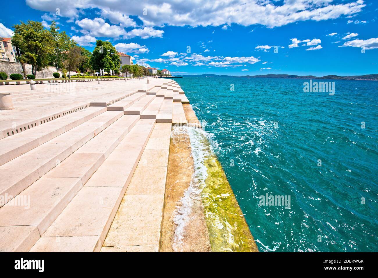 Zadar sea organs. Tourist attraction musical instrument powered by the ...