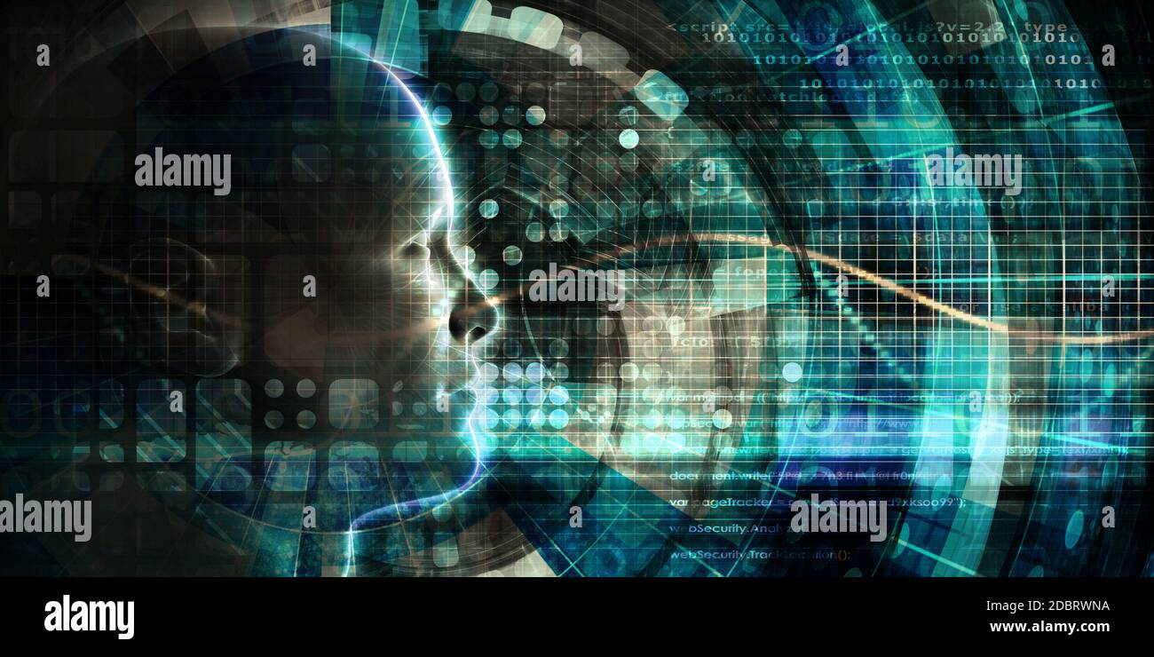 Futuristic Technology with Human Brain Chip Solution Stock Photo - Alamy