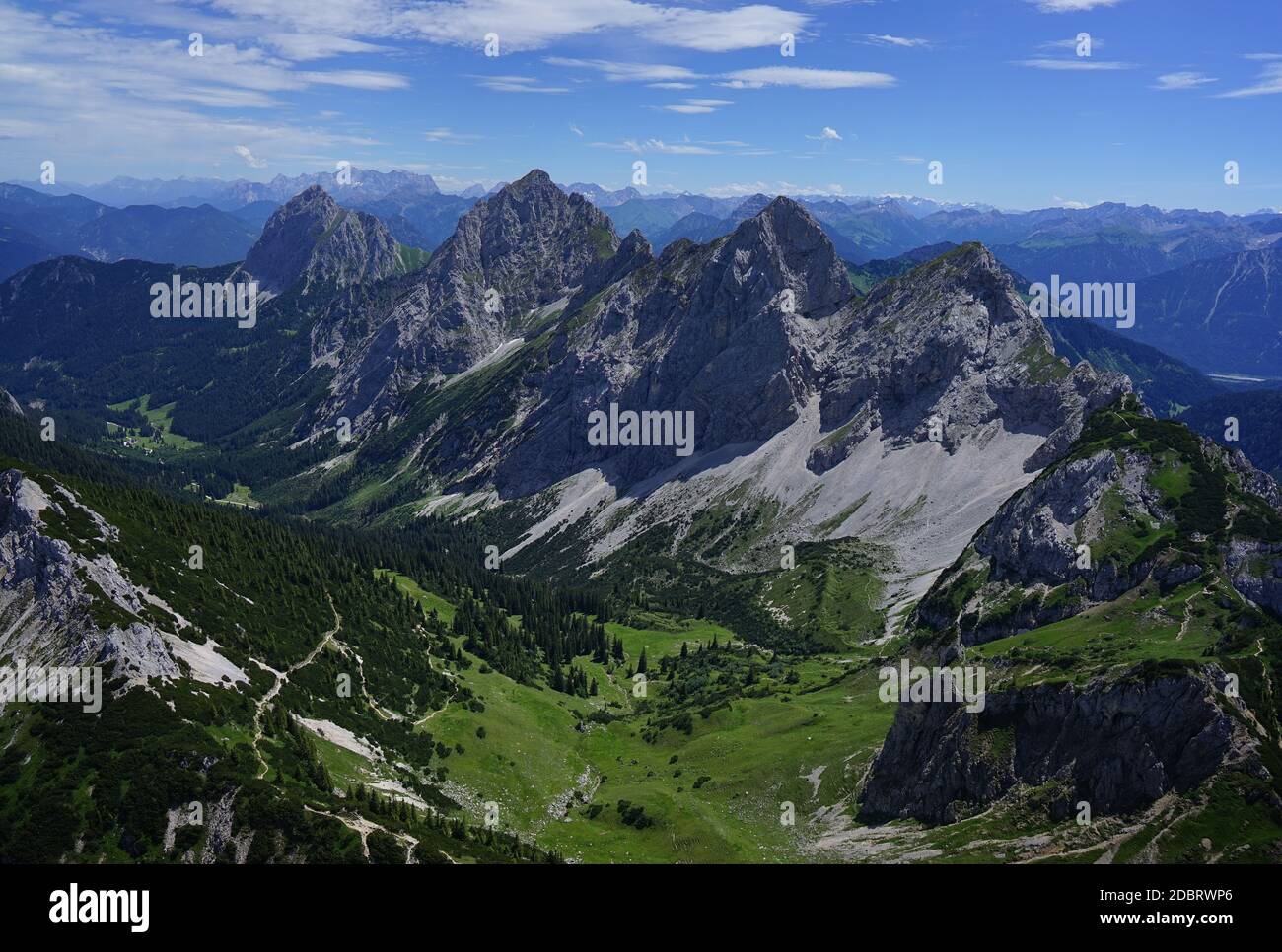 Aerial view of mountains in Tirol / Austria Stock Photo - Alamy