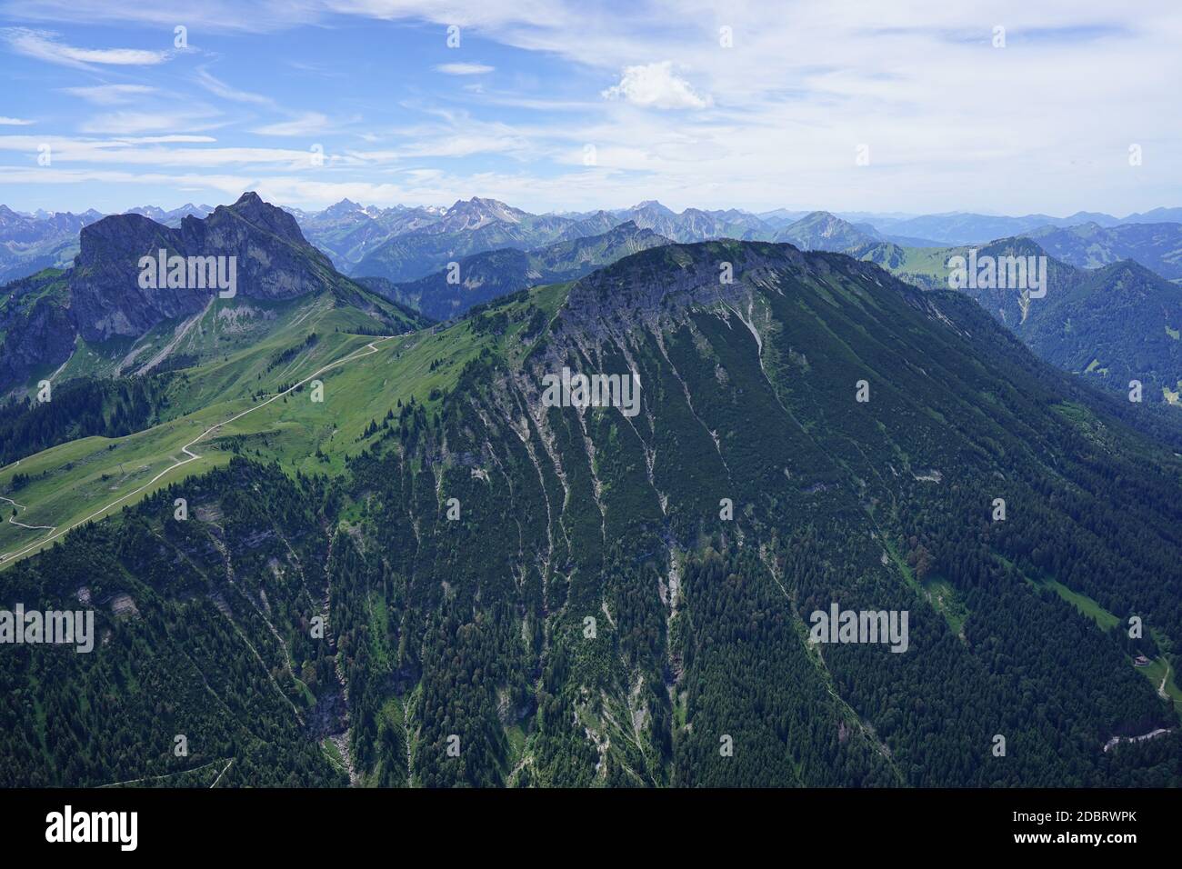 Aerial view of mountains in Tirol / Austria Stock Photo - Alamy