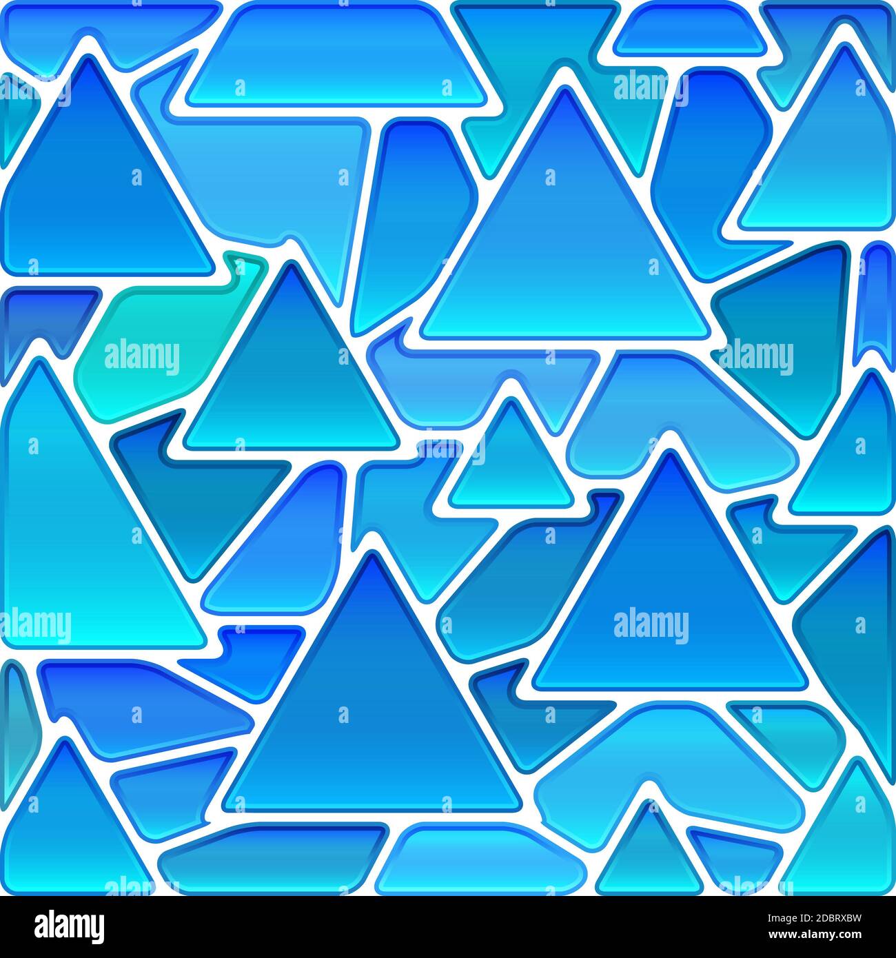 abstract stained-glass mosaic background - blue triangles Stock Photo ...
