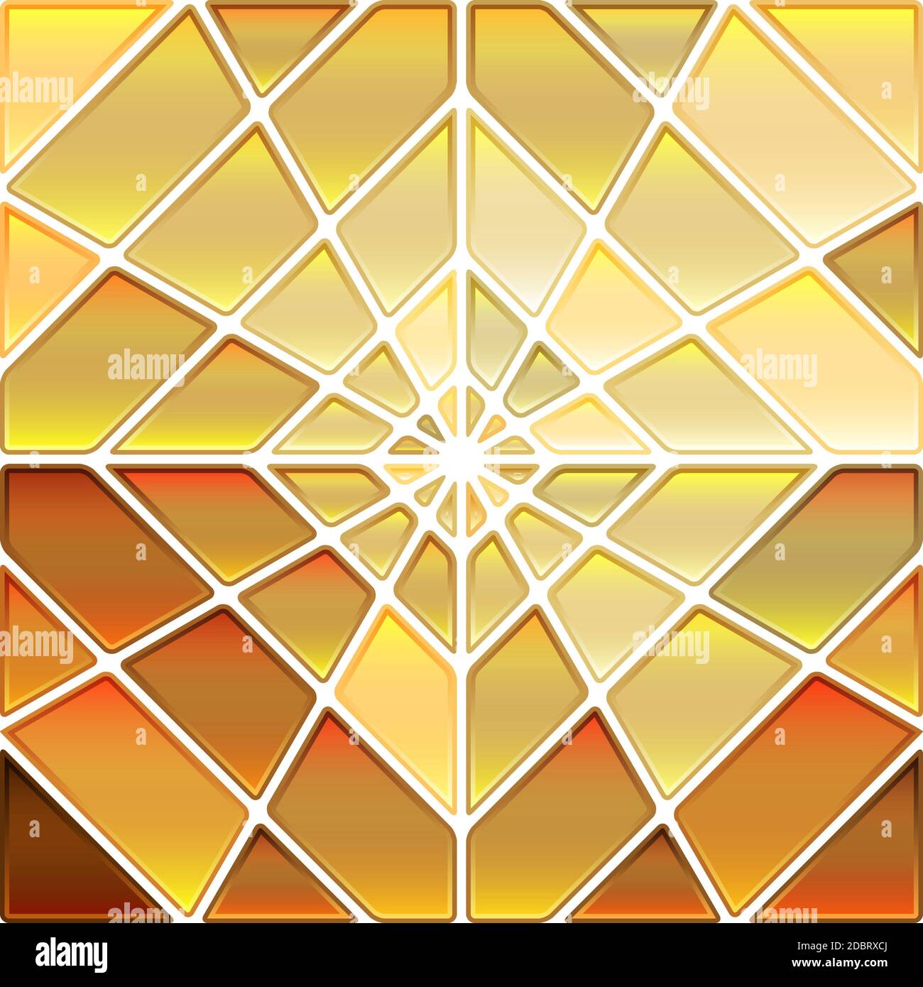 abstract stained-glass mosaic background - golden rhombus Stock Photo ...