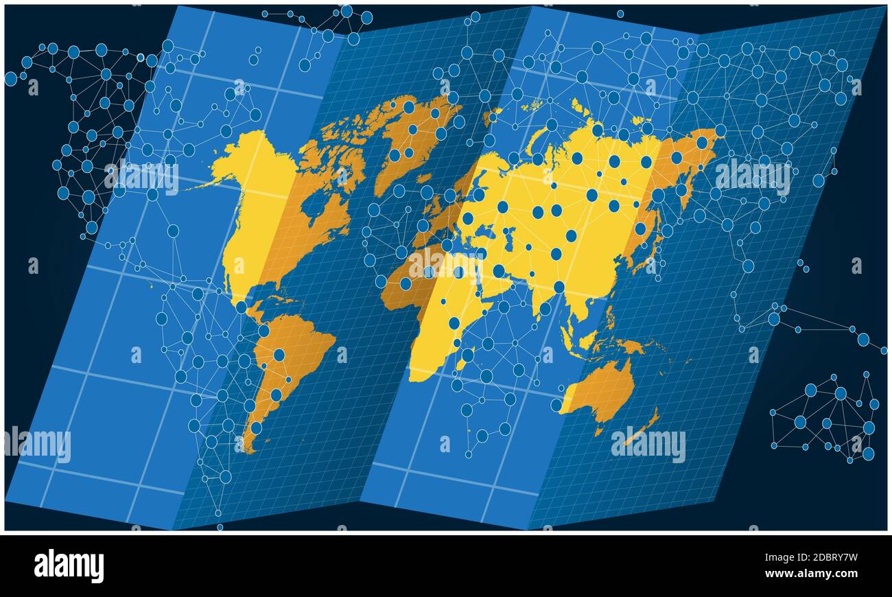 world map on treasure hunt with dots on abstract backgrounds Stock ...