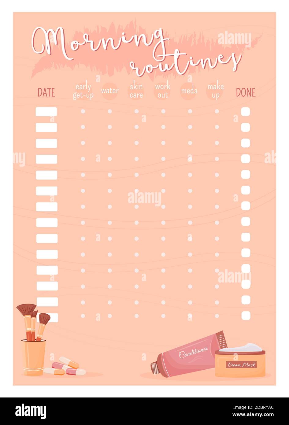 Everyday habit tracker Cut Out Stock Images & Pictures - Alamy