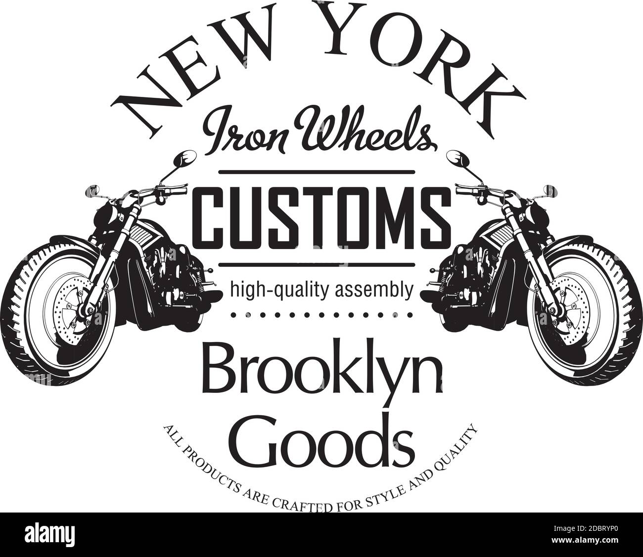Motorcycle Creative Poster with bike and words iron wheels on white ...