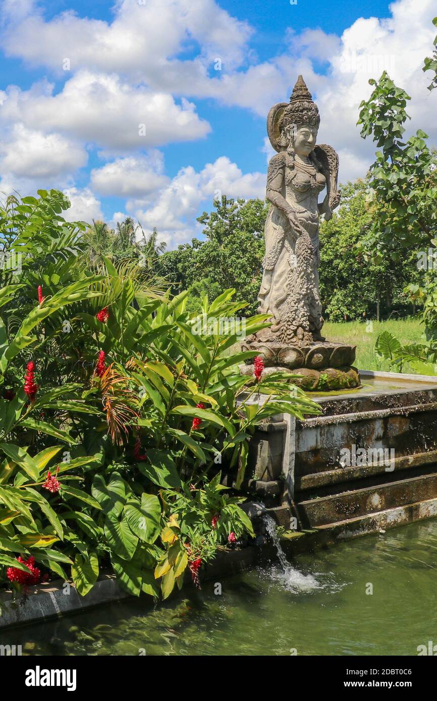 Dewi Sri or Shridevi the rice goddess. Stone figure of one of balinese ...