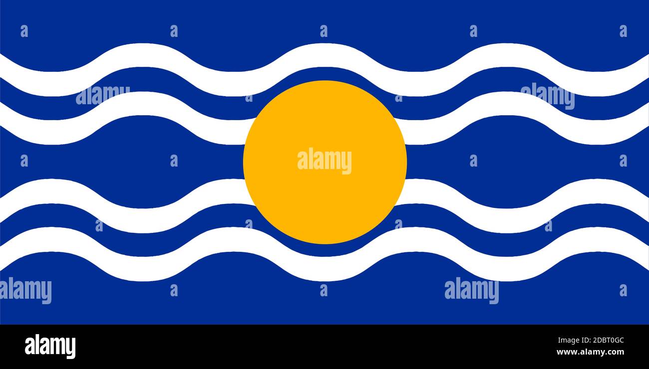 Flag of the West Indies Federation in blue white and orange Stock Photo ...
