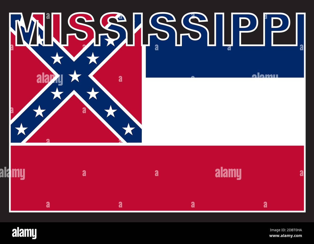 MississippiText in silhouette set over the state flag Stock Photo - Alamy