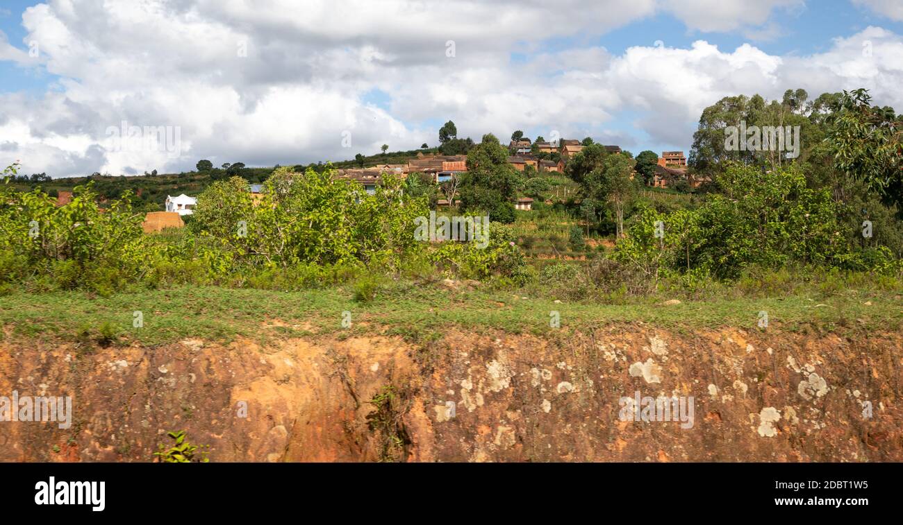 Homes of locals on the island of Madagascar Stock Photo - Alamy