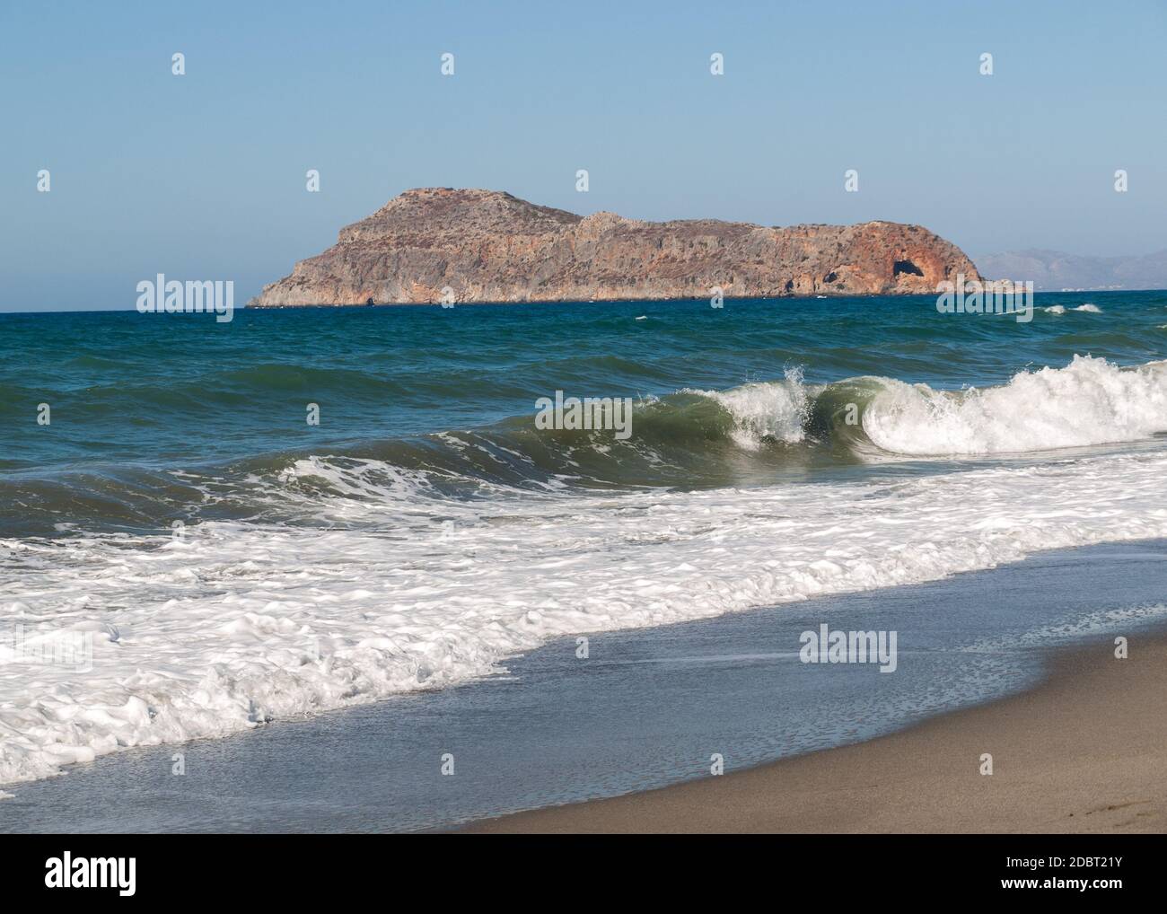 Landscape of beach on Crete island, Greece Stock Photo - Alamy