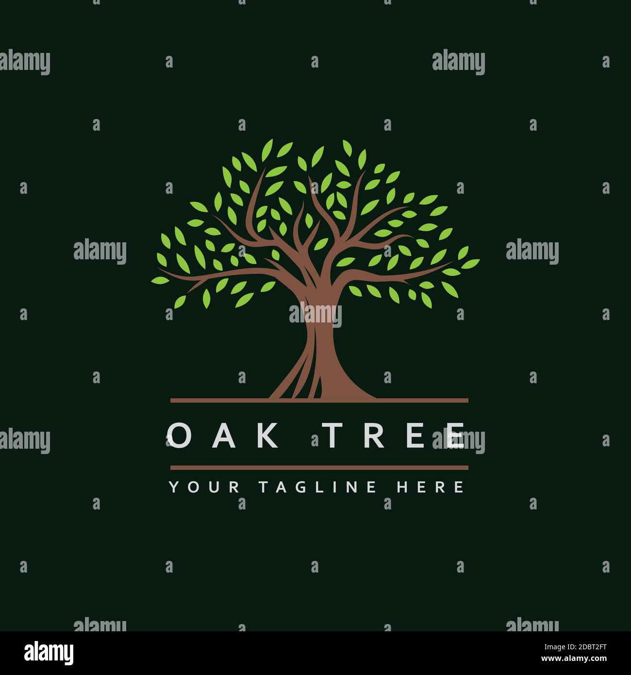 Elegant tree logo design vector template.green tree symbol Stock Vector ...